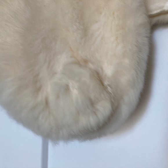 Vintage | Accessories | Vintage 95s White Rabbit Fur Stole Cape | Poshmark